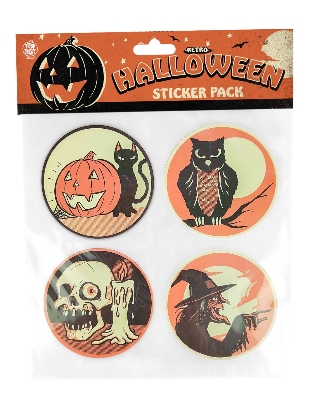 Classic Halloween Sticker Pack (4 ct) – Trick Or Treat Studios
