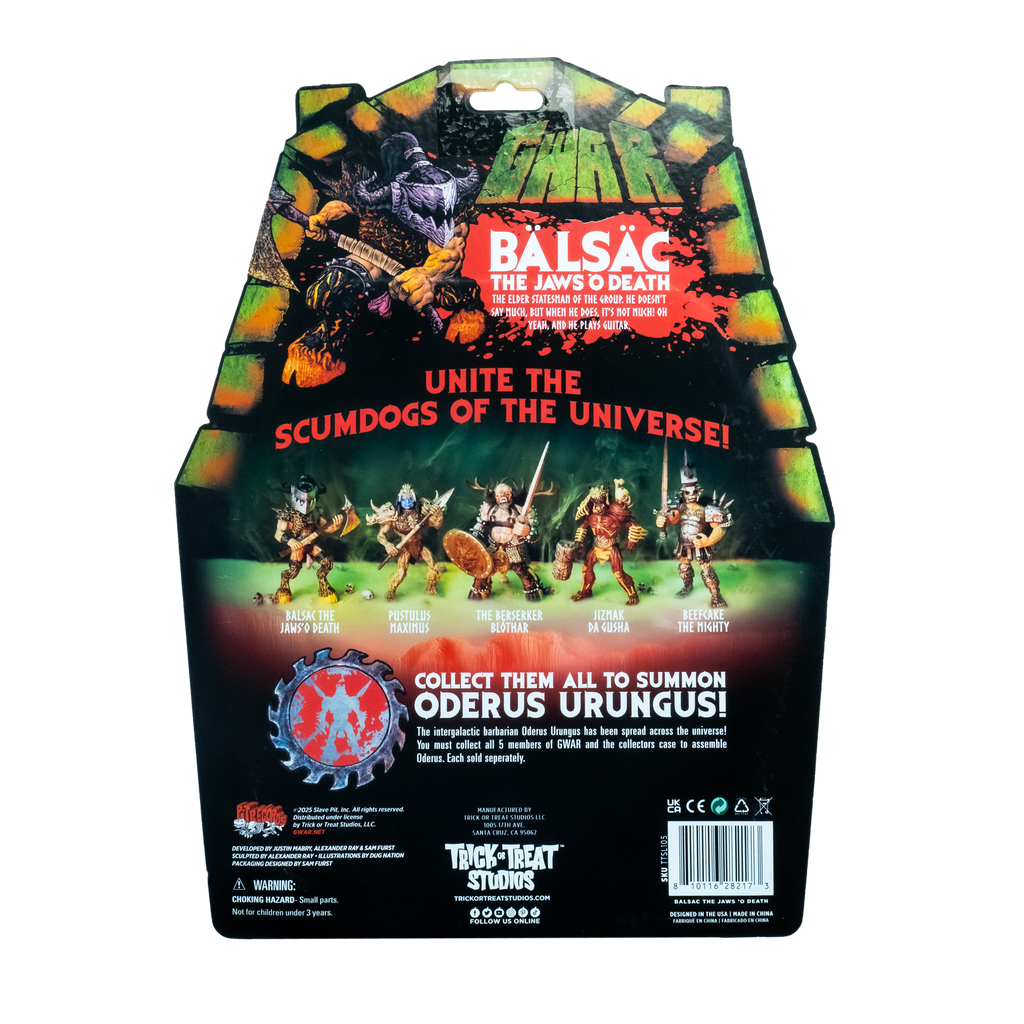 GWAR - Balsac the Jaws 'O Death - 5" Action Figure – Trick Or Treat Studios