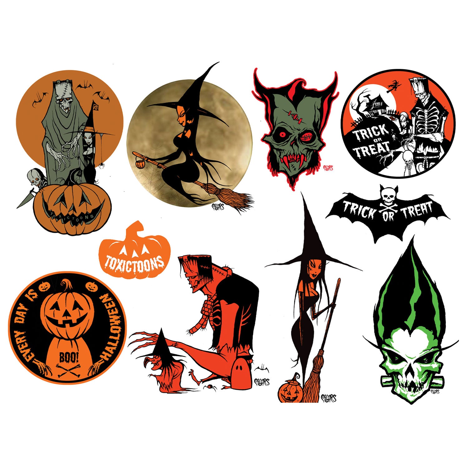 Toxictoons Sticker Pack (9 ct) – Trick Or Treat Studios