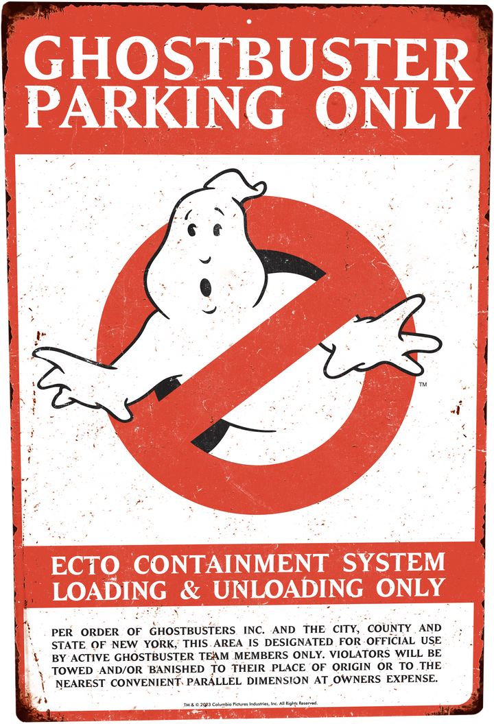 Ghostbusters - Parking Metal Sign – Trick Or Treat Studios