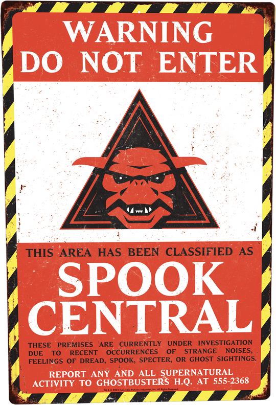 Ghostbusters - Spook Central Metal Sign – Trick Or Treat Studios